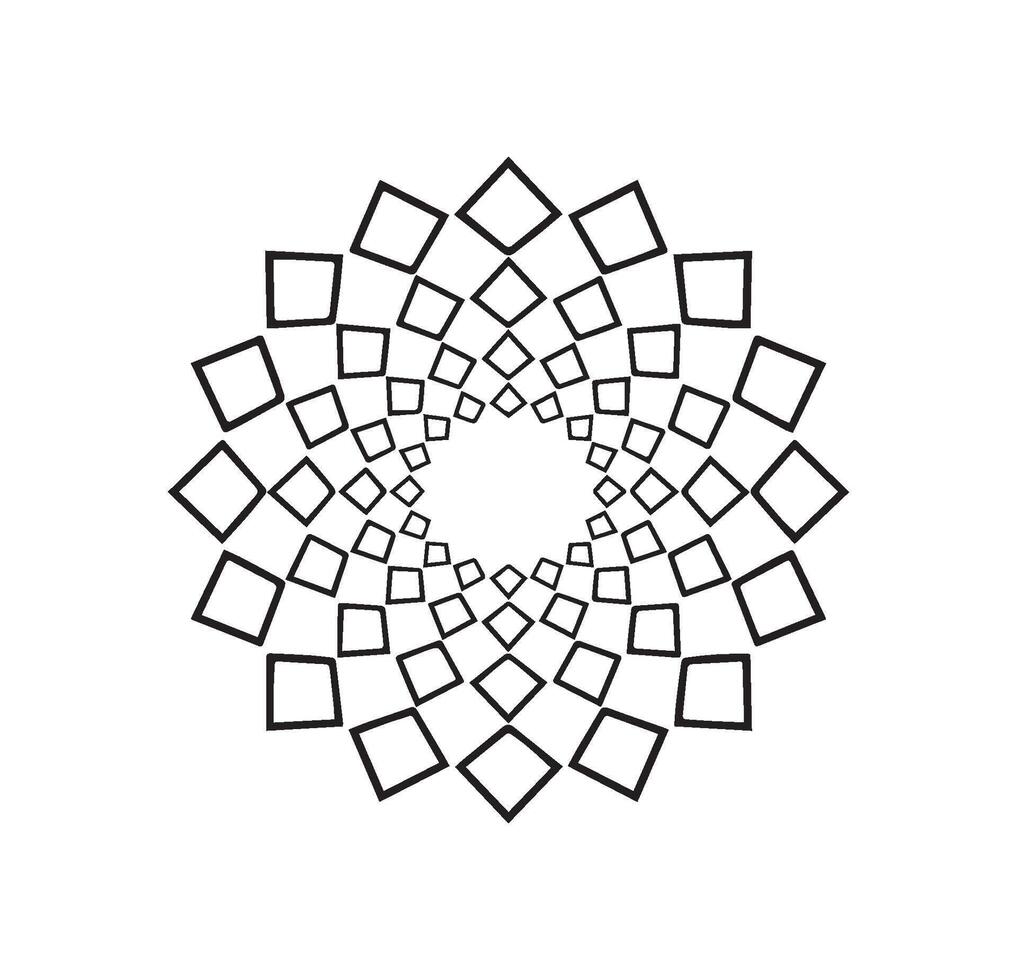 Abstract Geometric Spiral Pattern With Squares Border 54042220 Vector