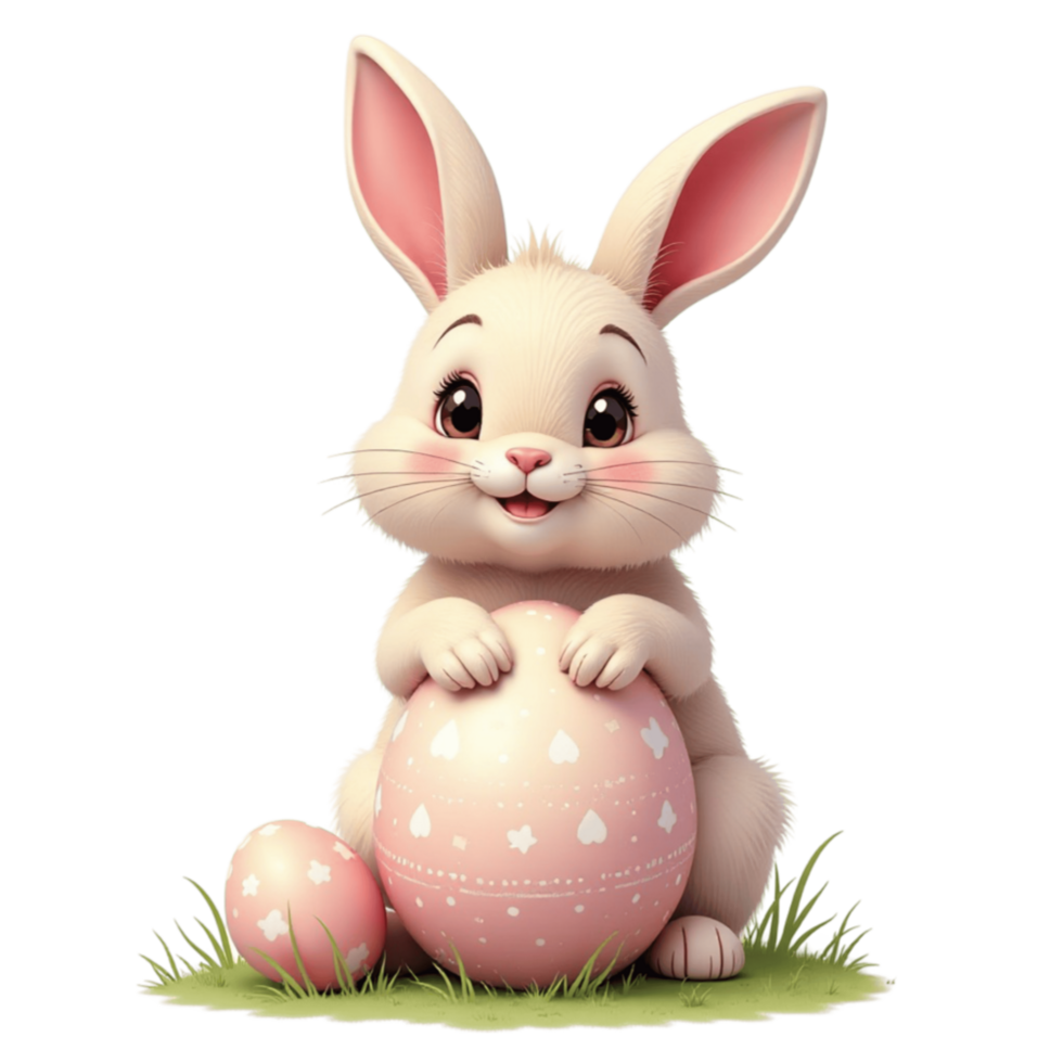 Spring Easter Bunny and Egg Hunt 54042799 PNG