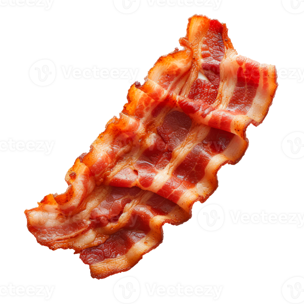 Crispy cooked bacon slice isolated on a transparent background 54046181 PNG