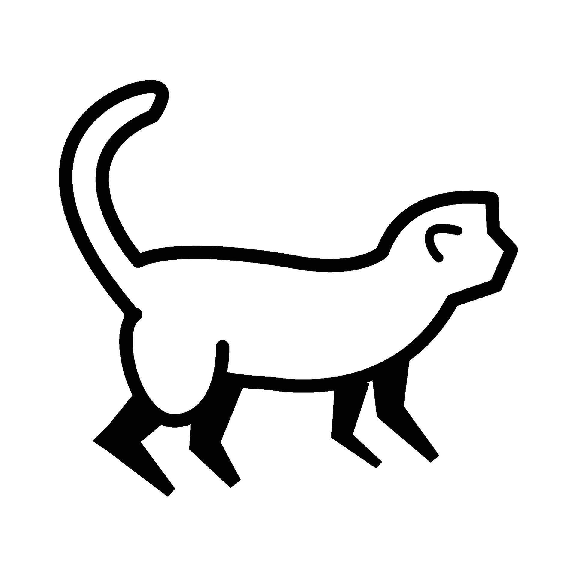 Monkey Side View Icon 54050721 Vector Art at Vecteezy