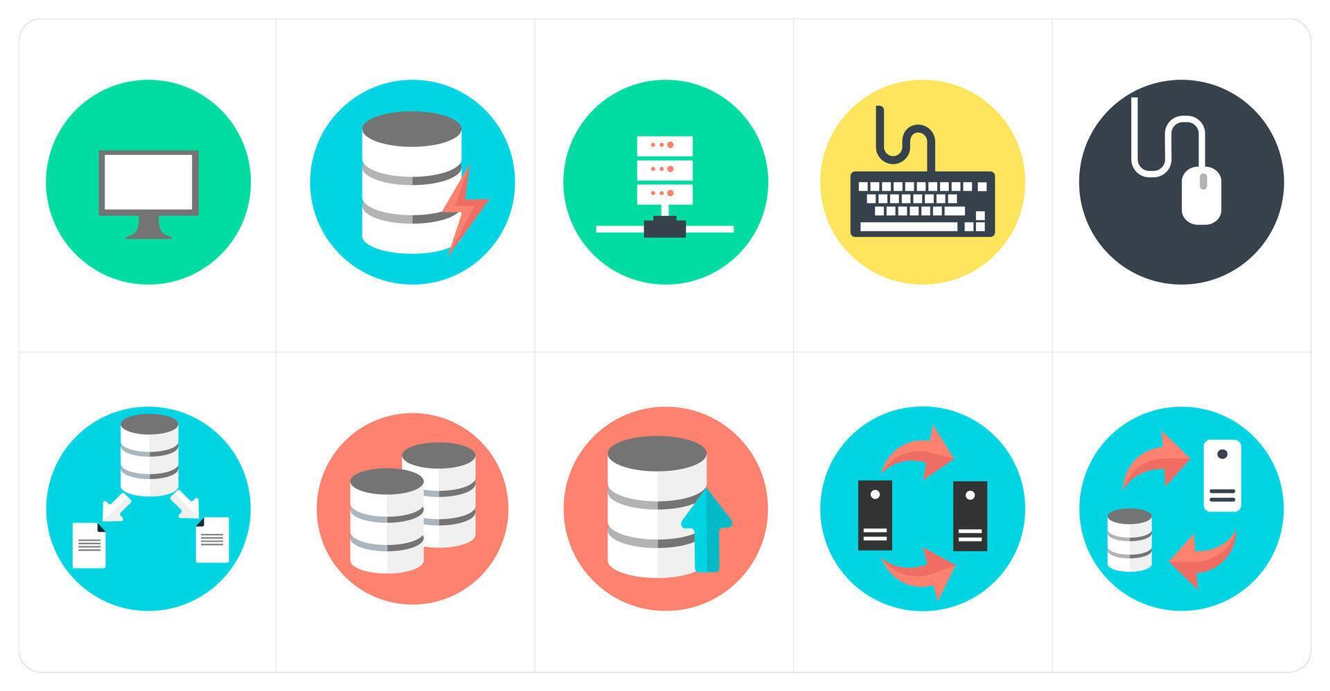 A set of 10 mix icons as computer, database, server 54052442 Vector Art ...