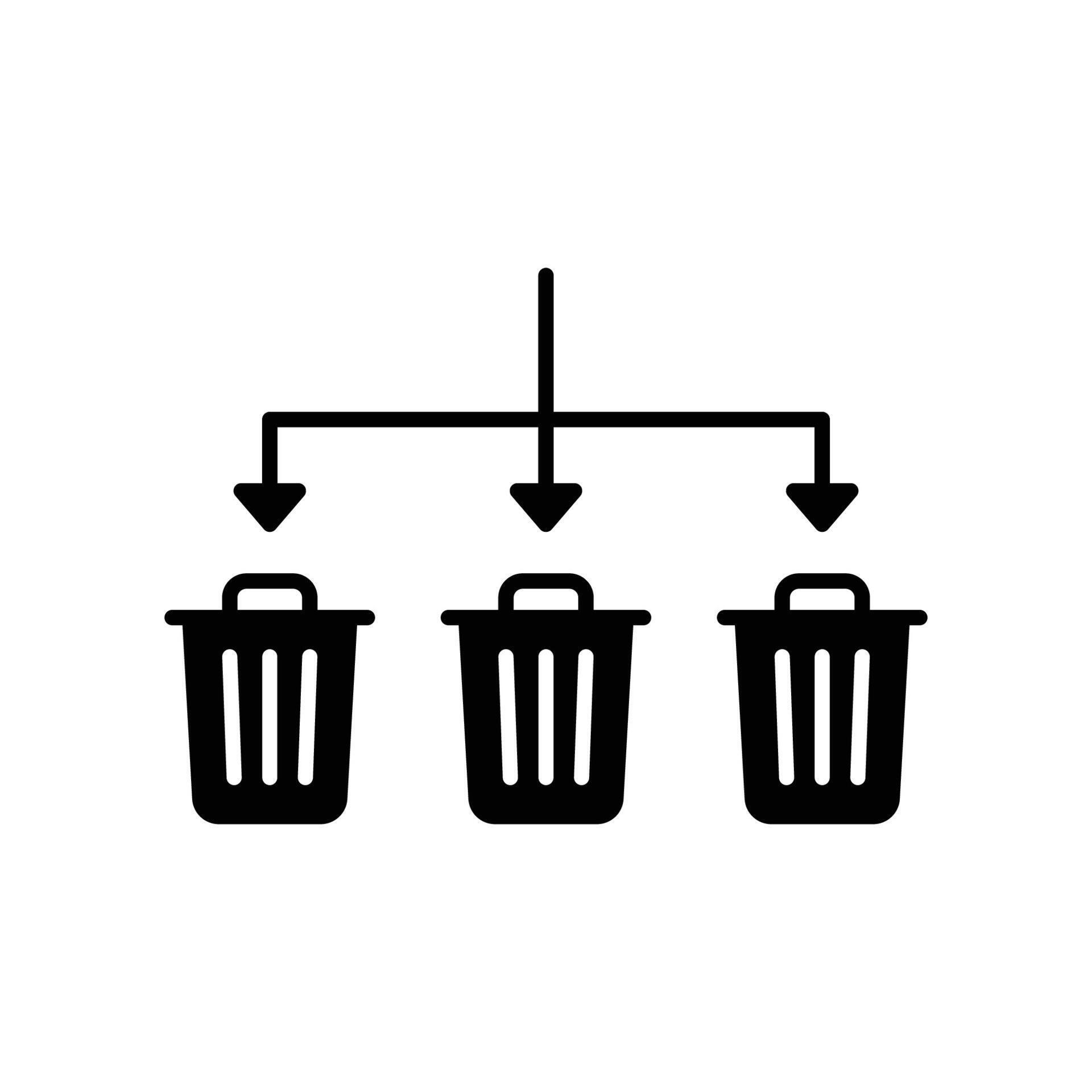 Waste Sorting icon. Simple solid style. Waste segregation, sorting ...