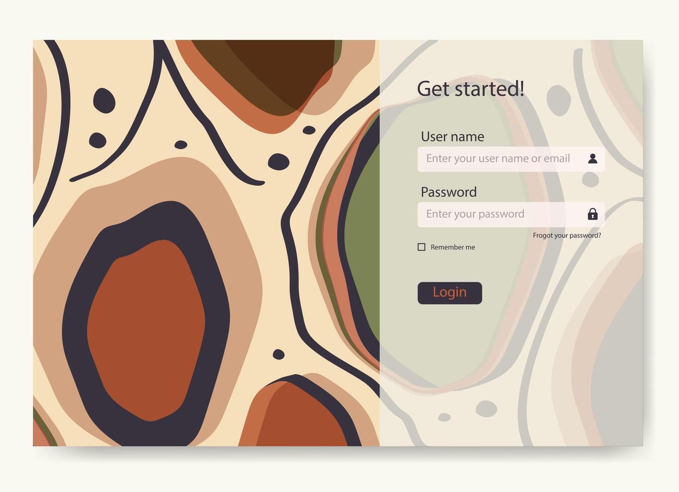 Account sign up and password page. Login ui ux design concept ... Account sign up and password page. Login ui ux design concept ...