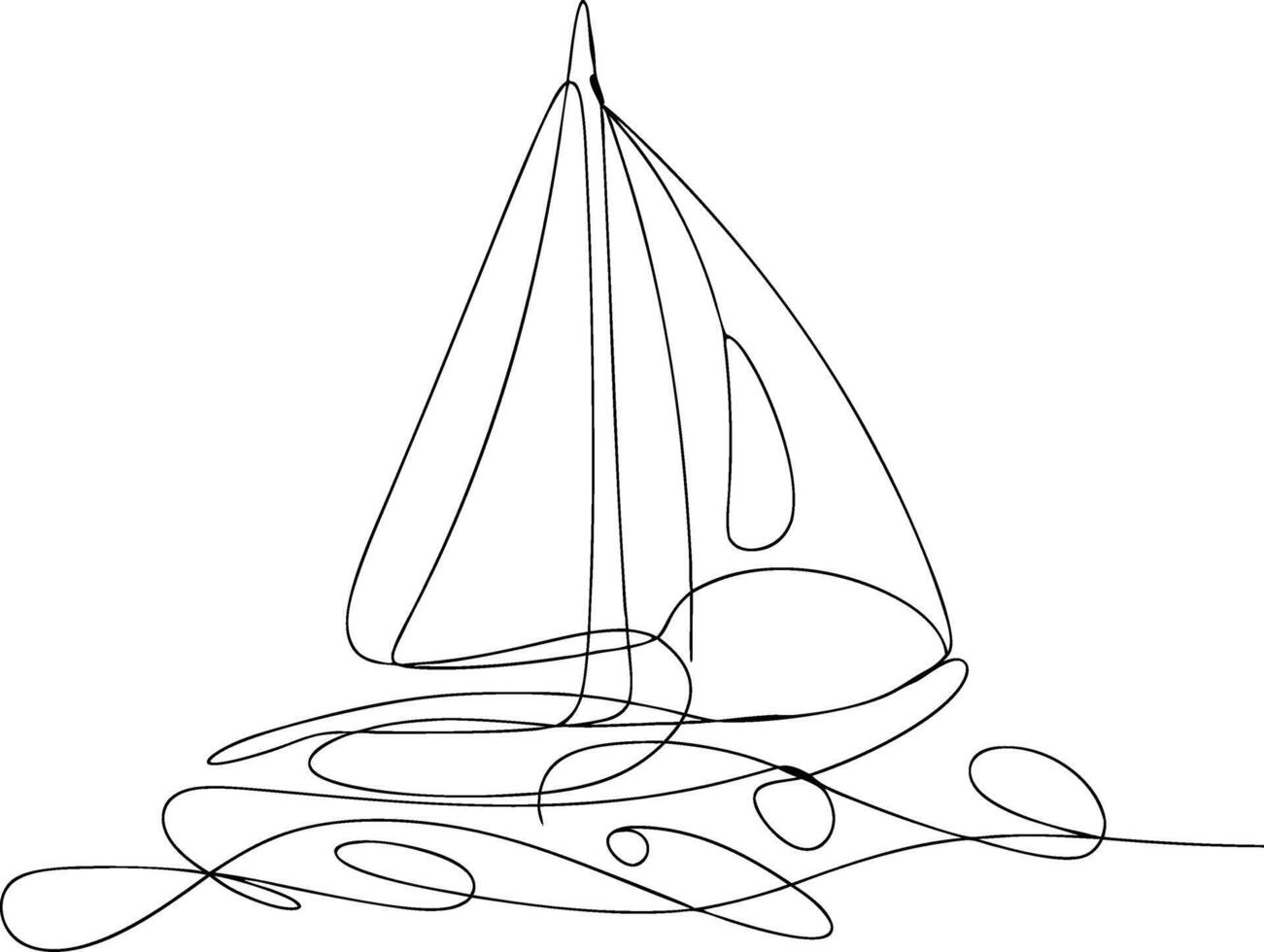 Minimalist One Line Sailboat Drawing Nautical Art Illustration 54064971 ... Minimalist One Line Sailboat Drawing Nautical Art Illustration 54064971 ...