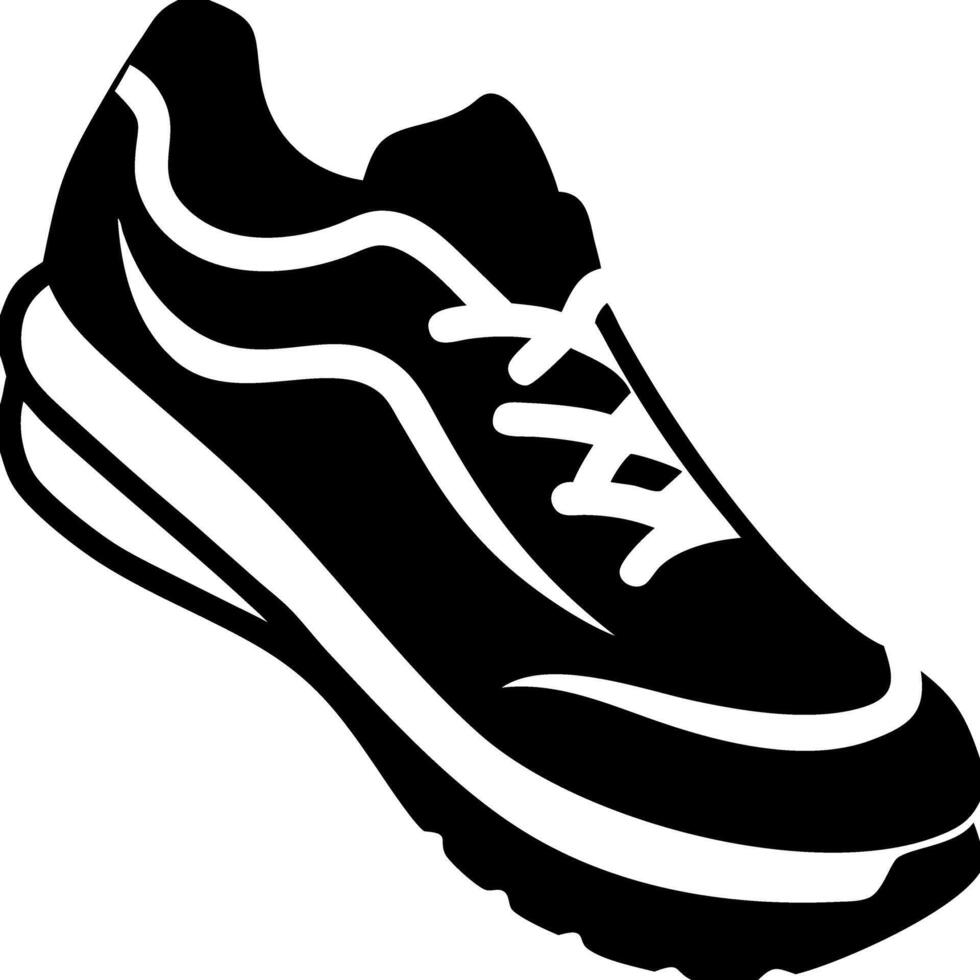 Black Silhouette Running Shoe Illustration for Sportswear Design ... Black Silhouette Running Shoe Illustration for Sportswear Design ...