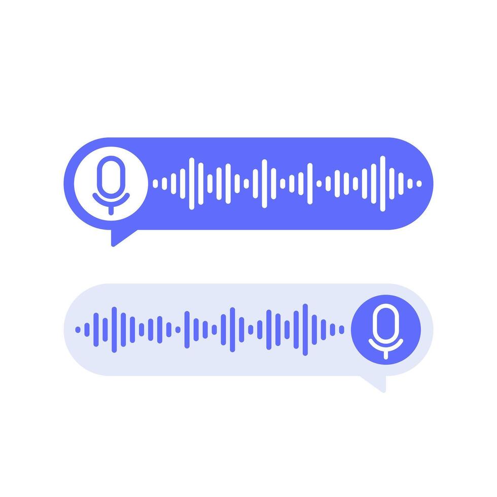 Voice message icon, audio note 54069315 Vector Art at Vecteezy