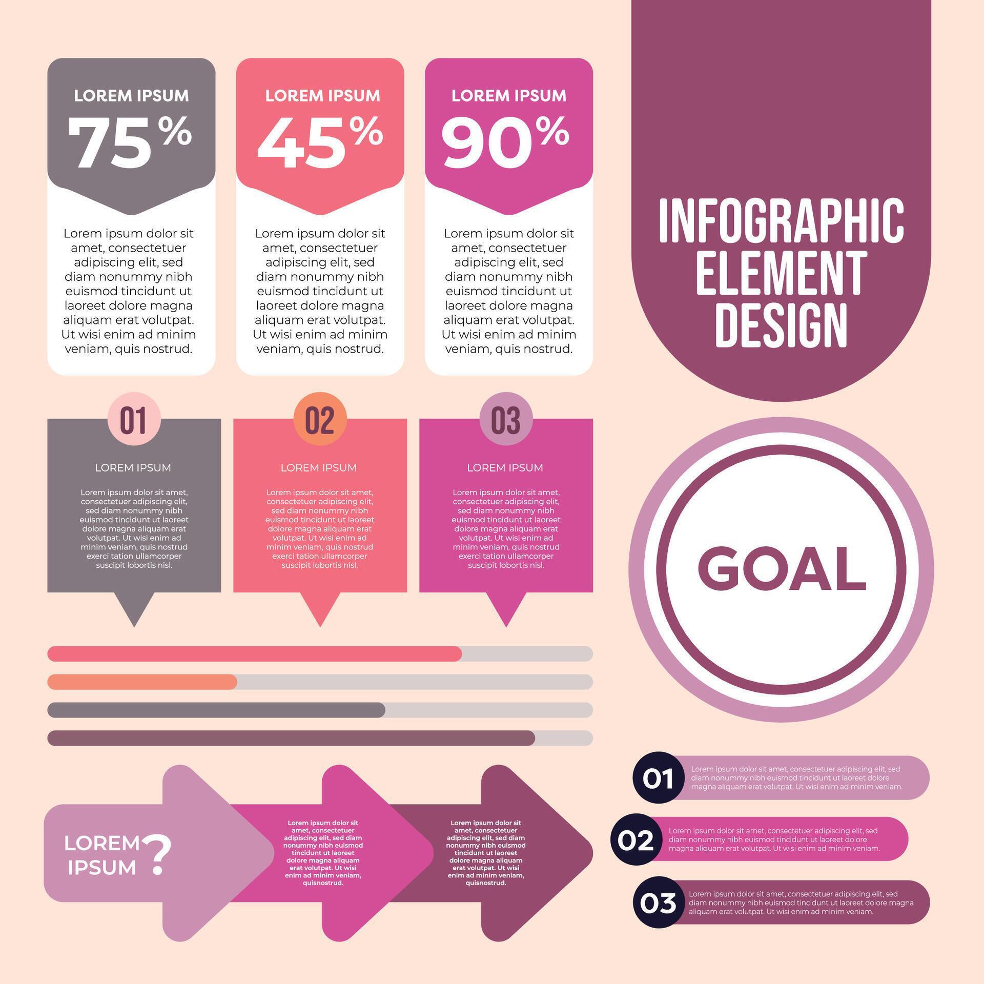 Infographic templates with charts, diagrams, timelines, steps. Colorful ...
