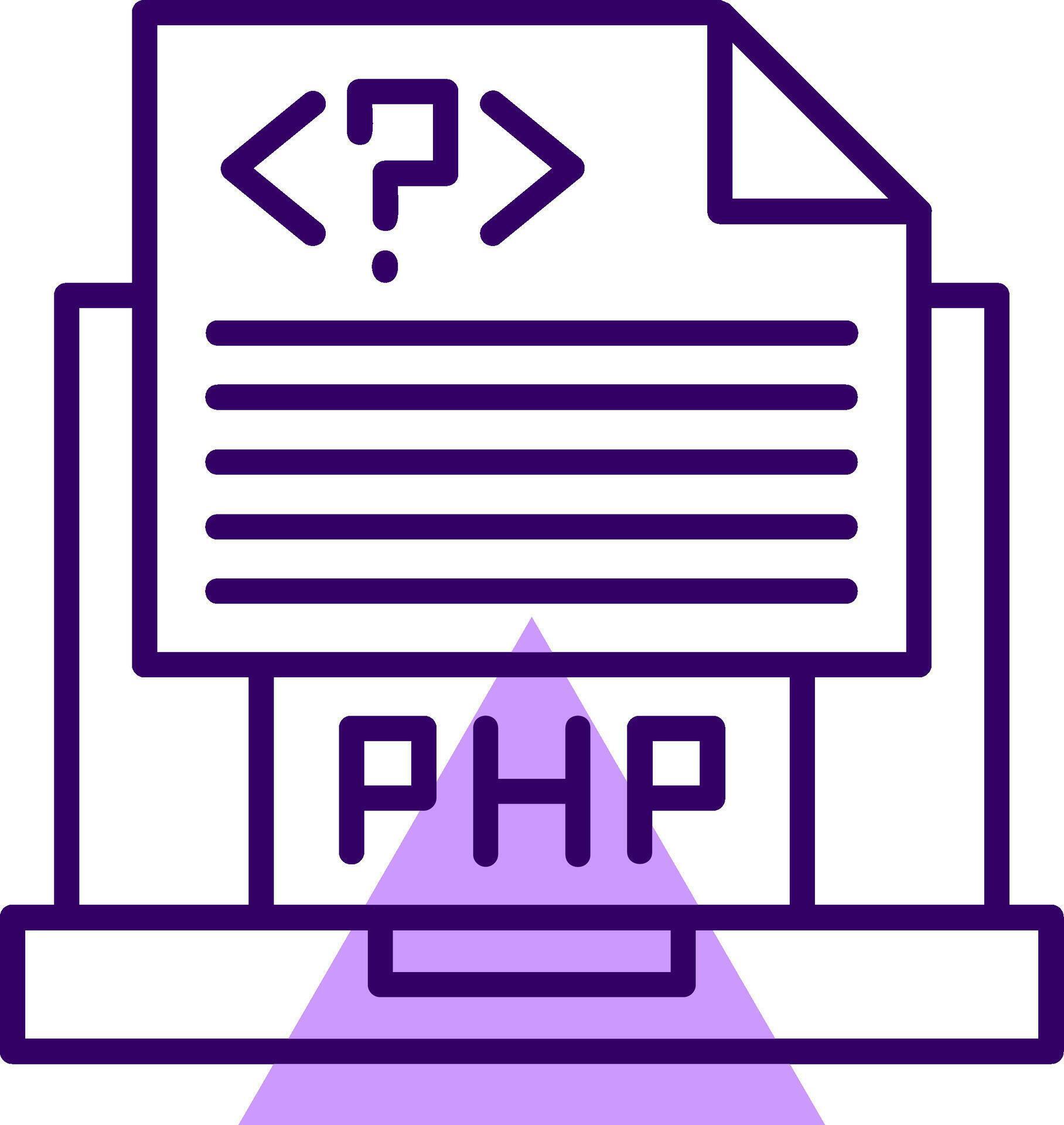 Php File Outline Shape Style Icon 54076082 Vector Art At Vecteezy