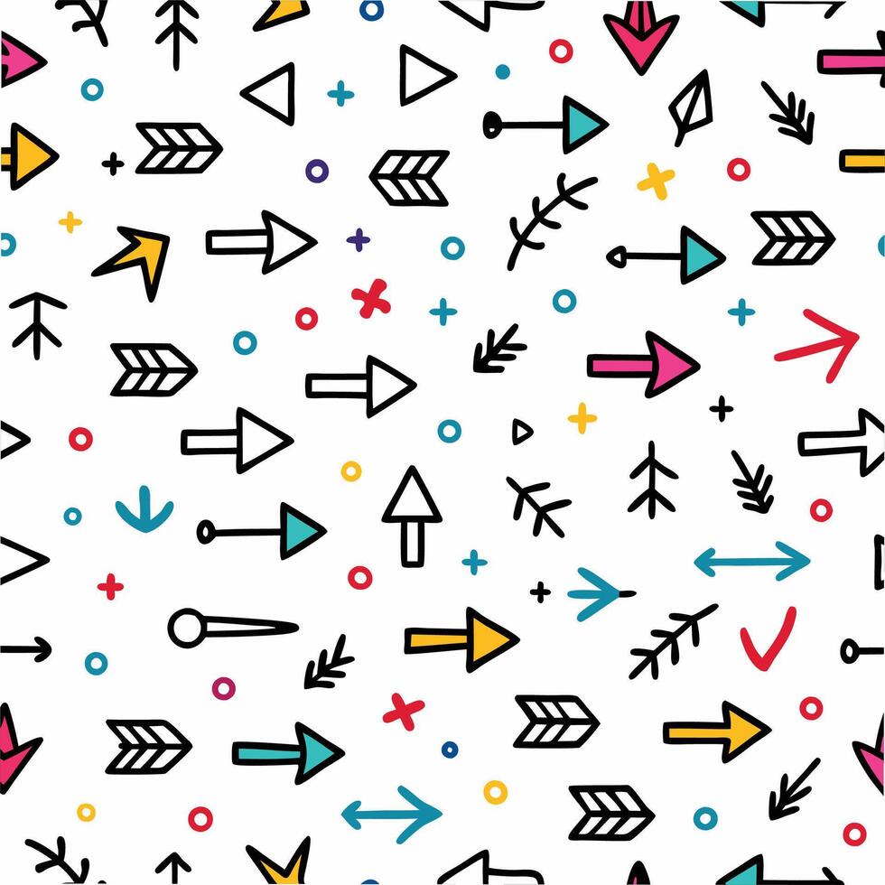 seamless pattern with colorful arrows and arrows 54079591 Vector Art at ...