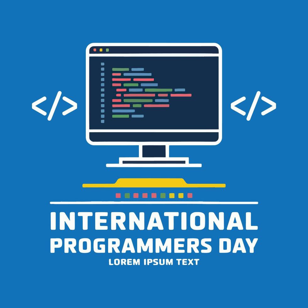 Vibrant Code Celebrating International Programmers Day 54083214 Vector ...