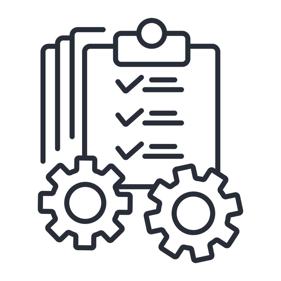 specification icon. .Editable stroke.linear style sign for use web ...