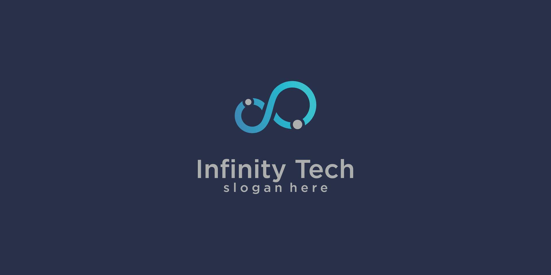 Infinity tech logo design with modern concept premium 54085678 Vector Art at Vecteezy