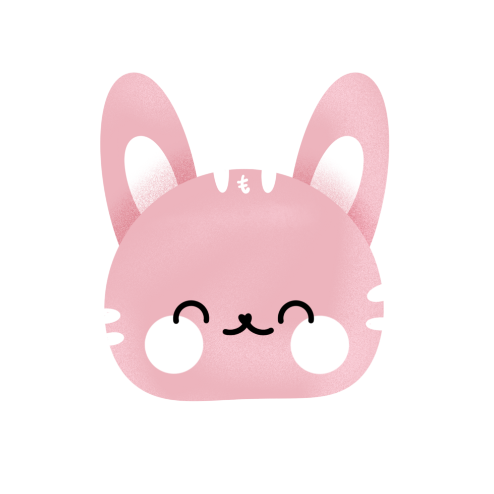 Daifuku Mochi Pink Bunny Illustration 54089319 PNG