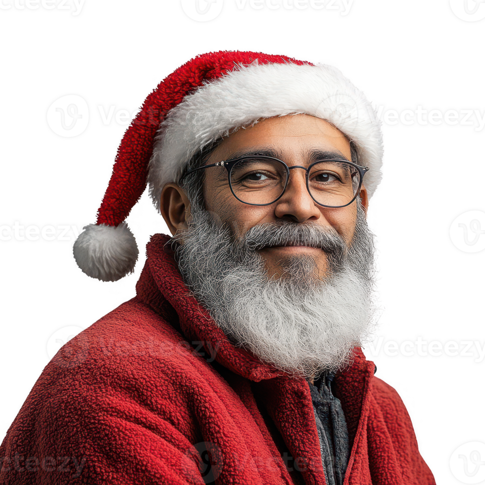Cheerful Man Wearing Santa Hat Embodying Festive Spirit And Joyful Holiday Vibes 54124879 Png
