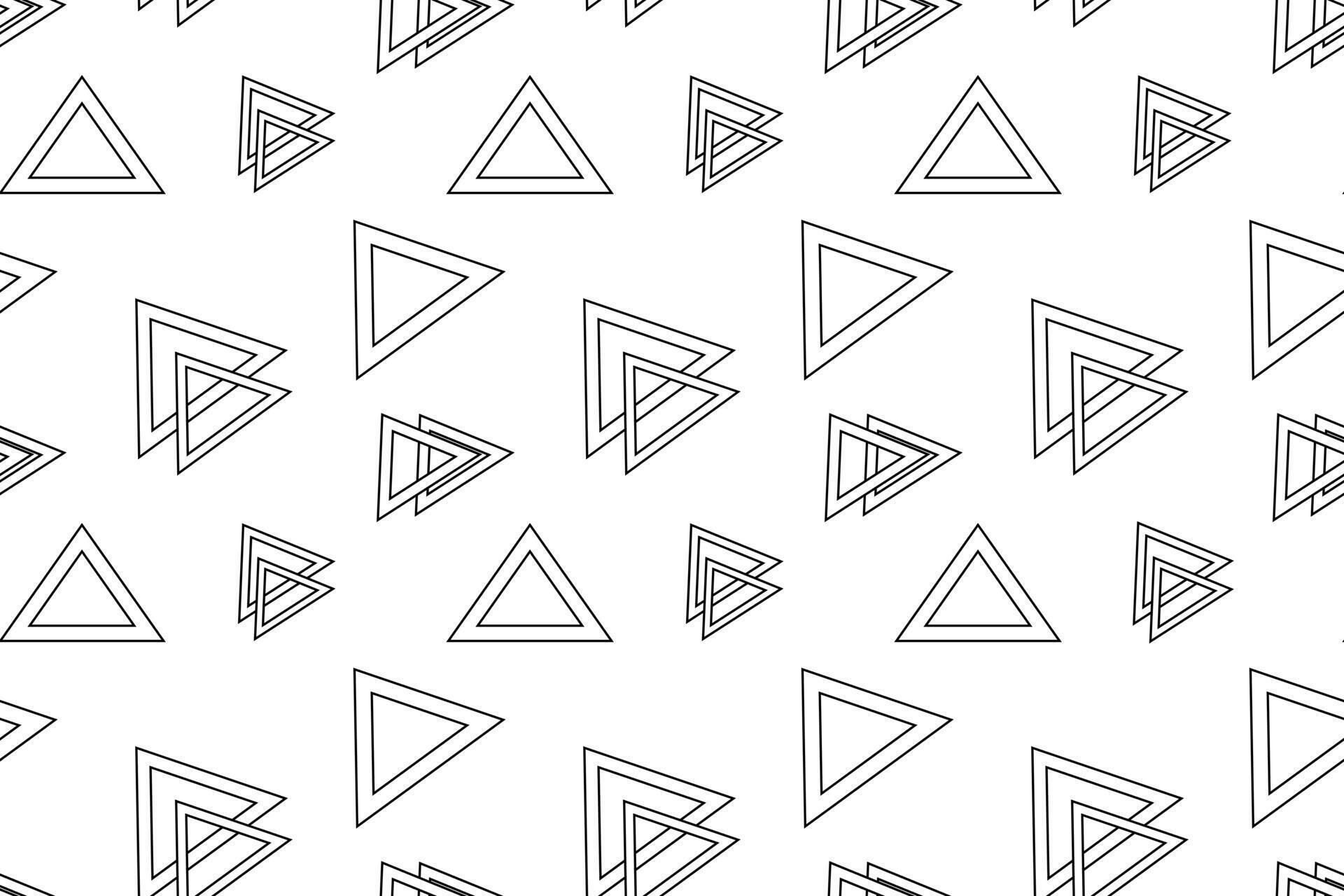 Seamless pattern of overlapping hollow triangles in a modern geometric ...
