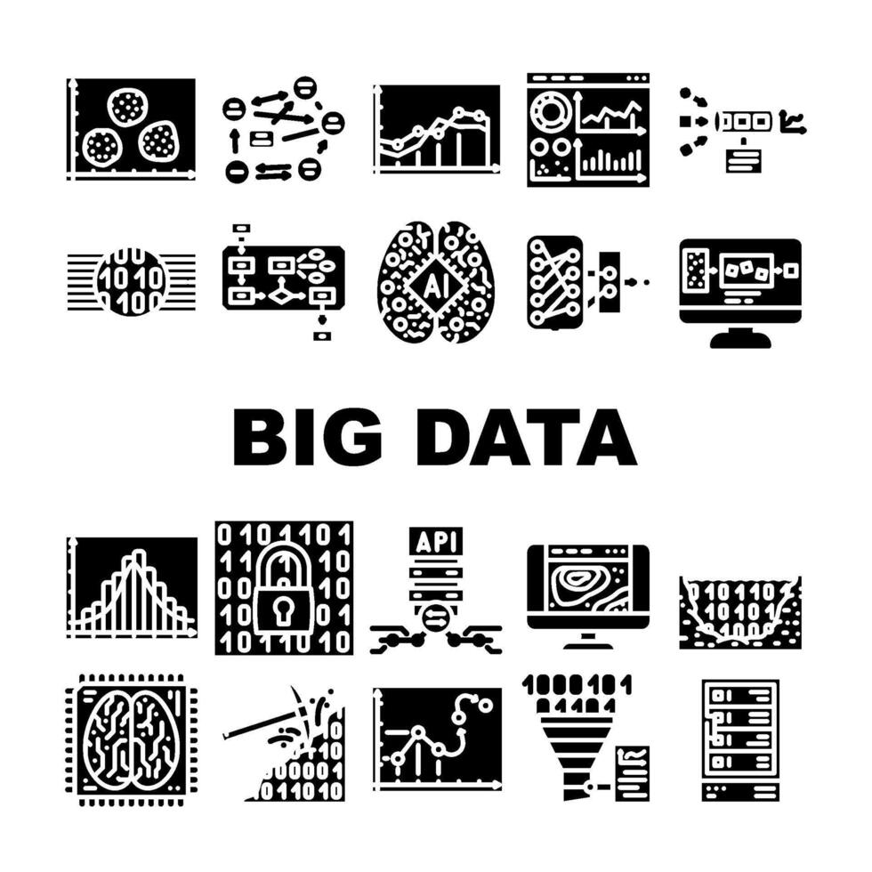 big data analytics hadoop icons set 54189882 Vector Art at Vecteezy