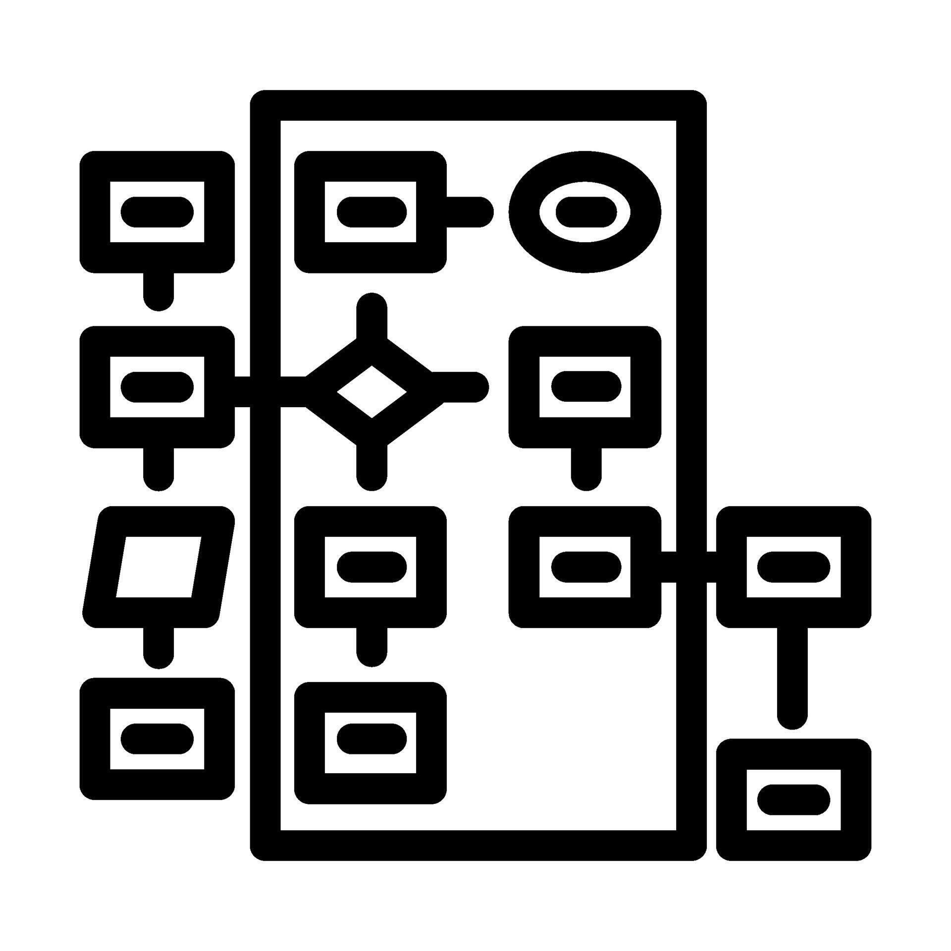 Algorithm Flowchart Machine Learning Line Icon Illustration 54190304