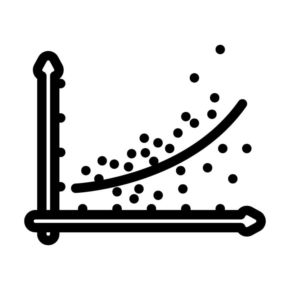 regression graph machine learning line icon illustration 54190323 ...