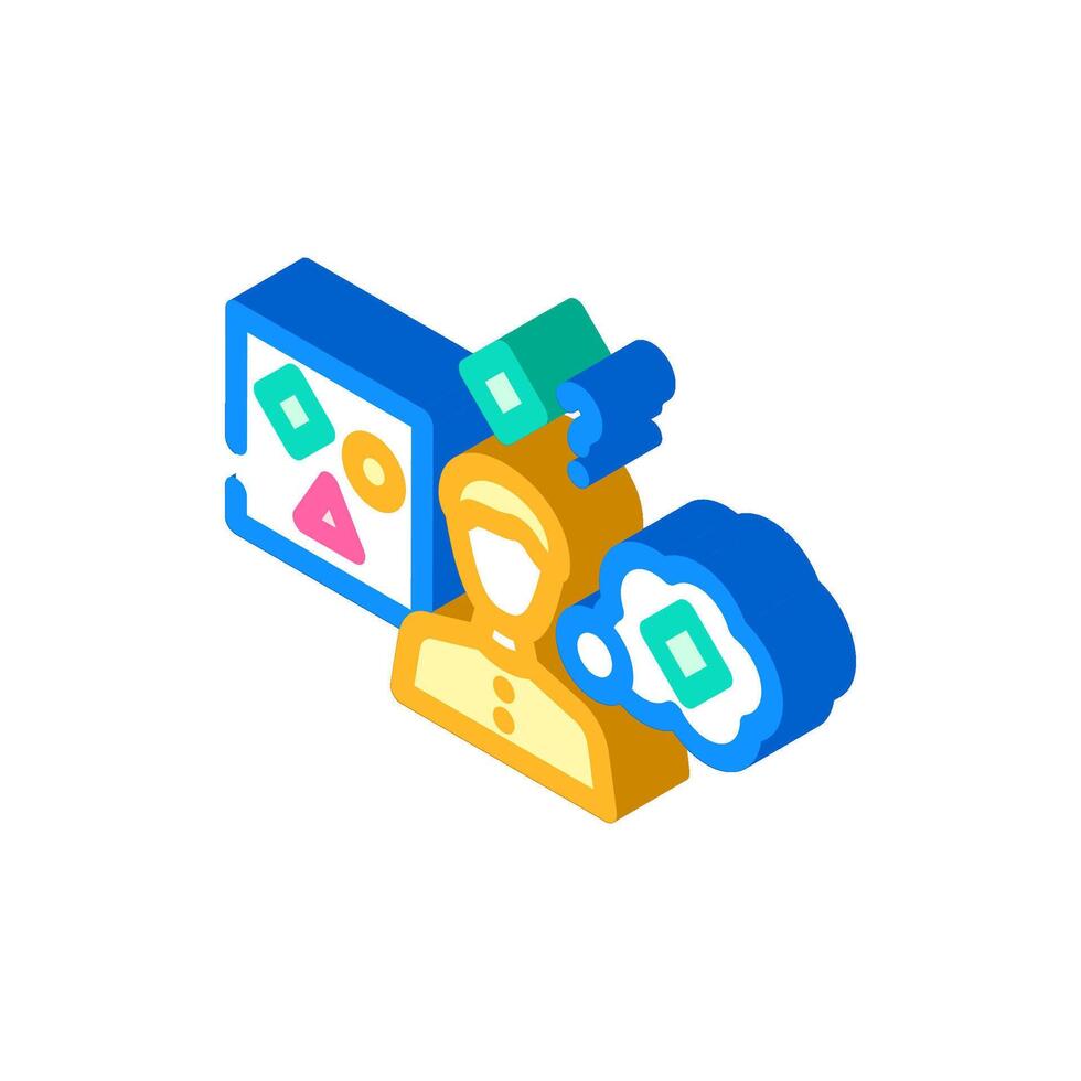 supervised machine learning isometric icon illustration 54190363 Vector ...
