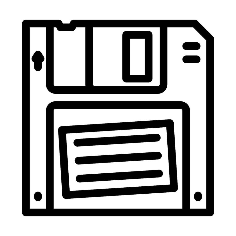 digital data storage floppy disk line icon illustration 54191117 Vector Art at Vecteezy