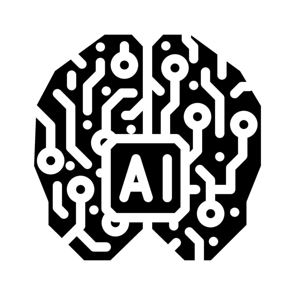 artificial intelligence ai brain industry 4 glyph icon illustration 54191145 Vector Art at Vecteezy
