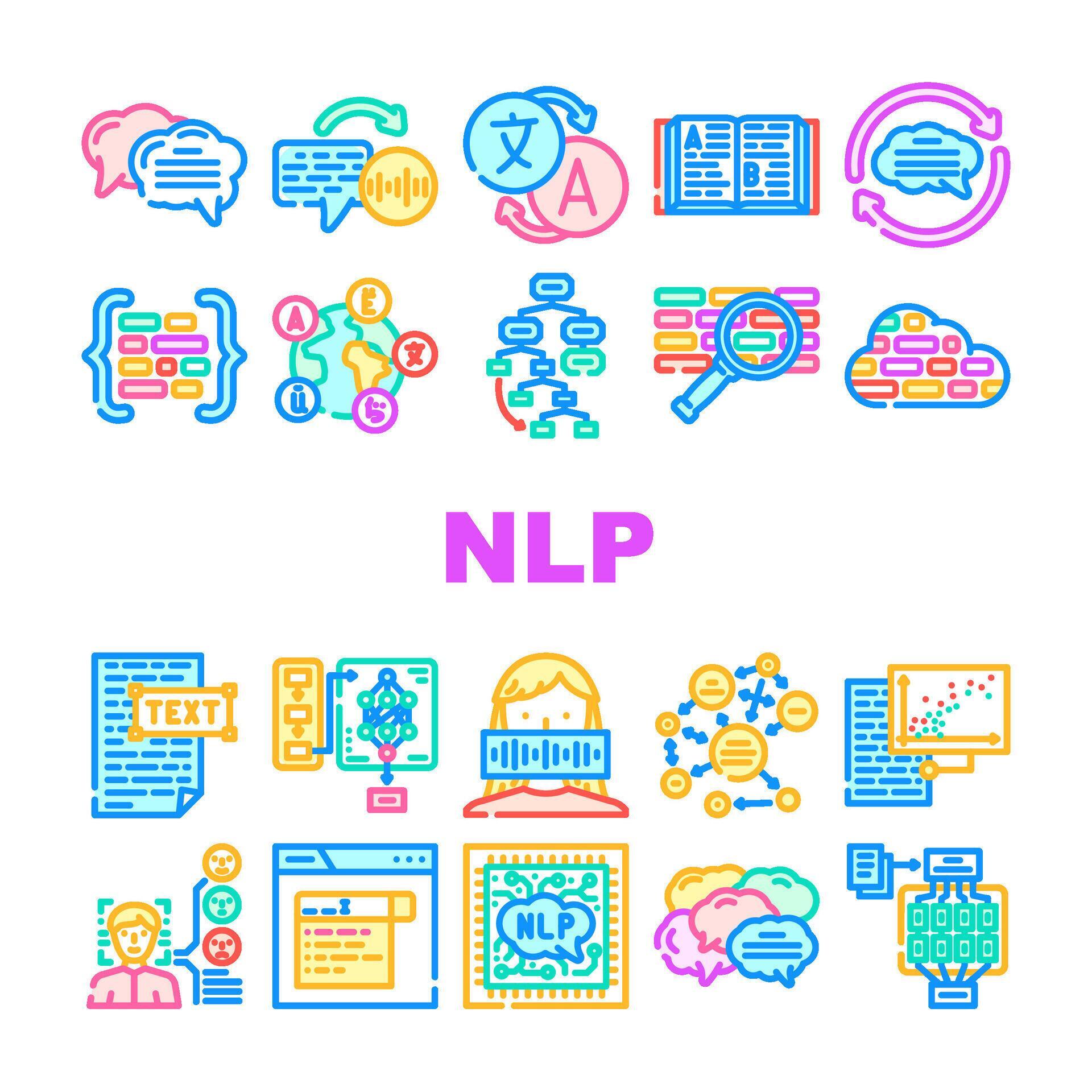 natural language processing nlp icons set 54191229 Vector Art at Vecteezy