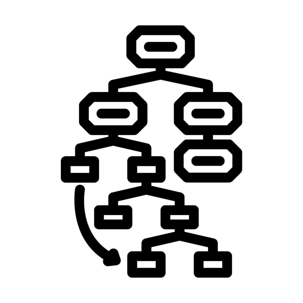 syntax tree natural language processing nlp line icon illustration ...