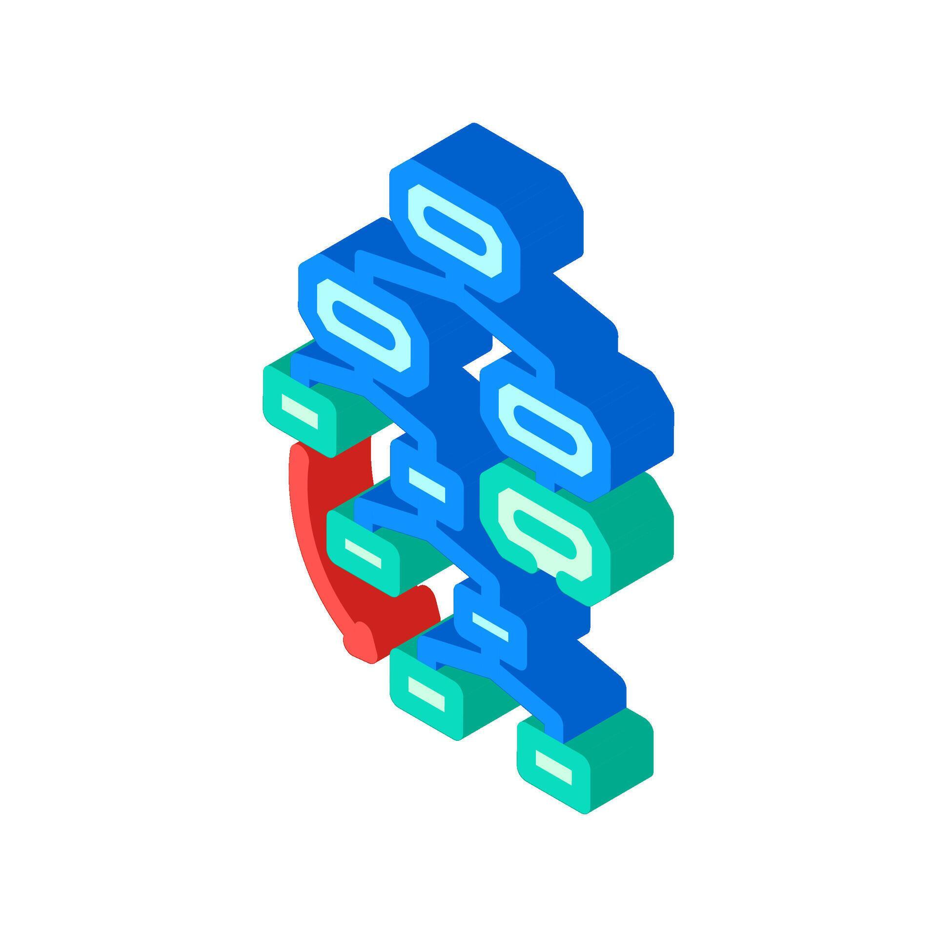 syntax tree natural language processing nlp isometric icon illustration ...