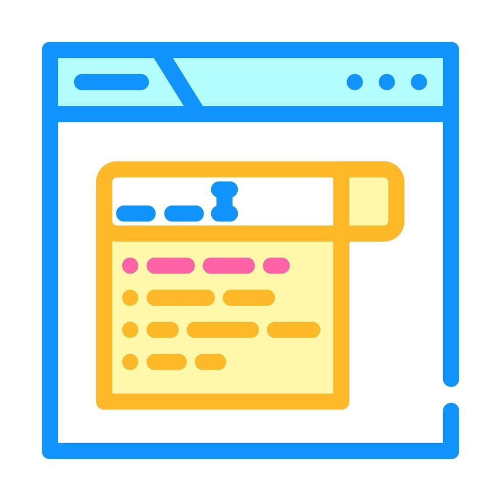 Autocomplete Natural Language Processing Nlp Color Icon Illustration