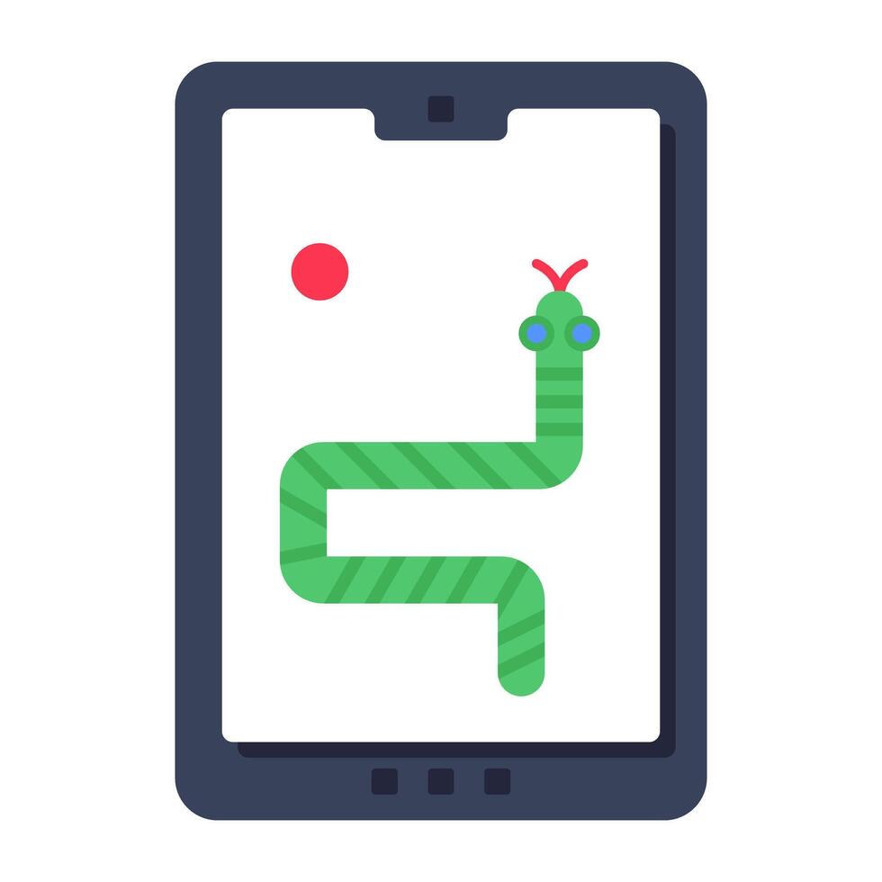 A flat design, icon of snake game 54193683 Vector Art at Vecteezy