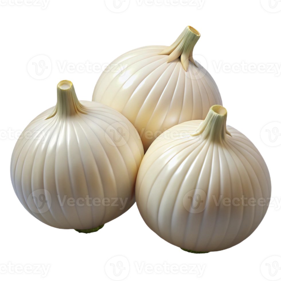 3D Render of Three Onions 54195767 PNG