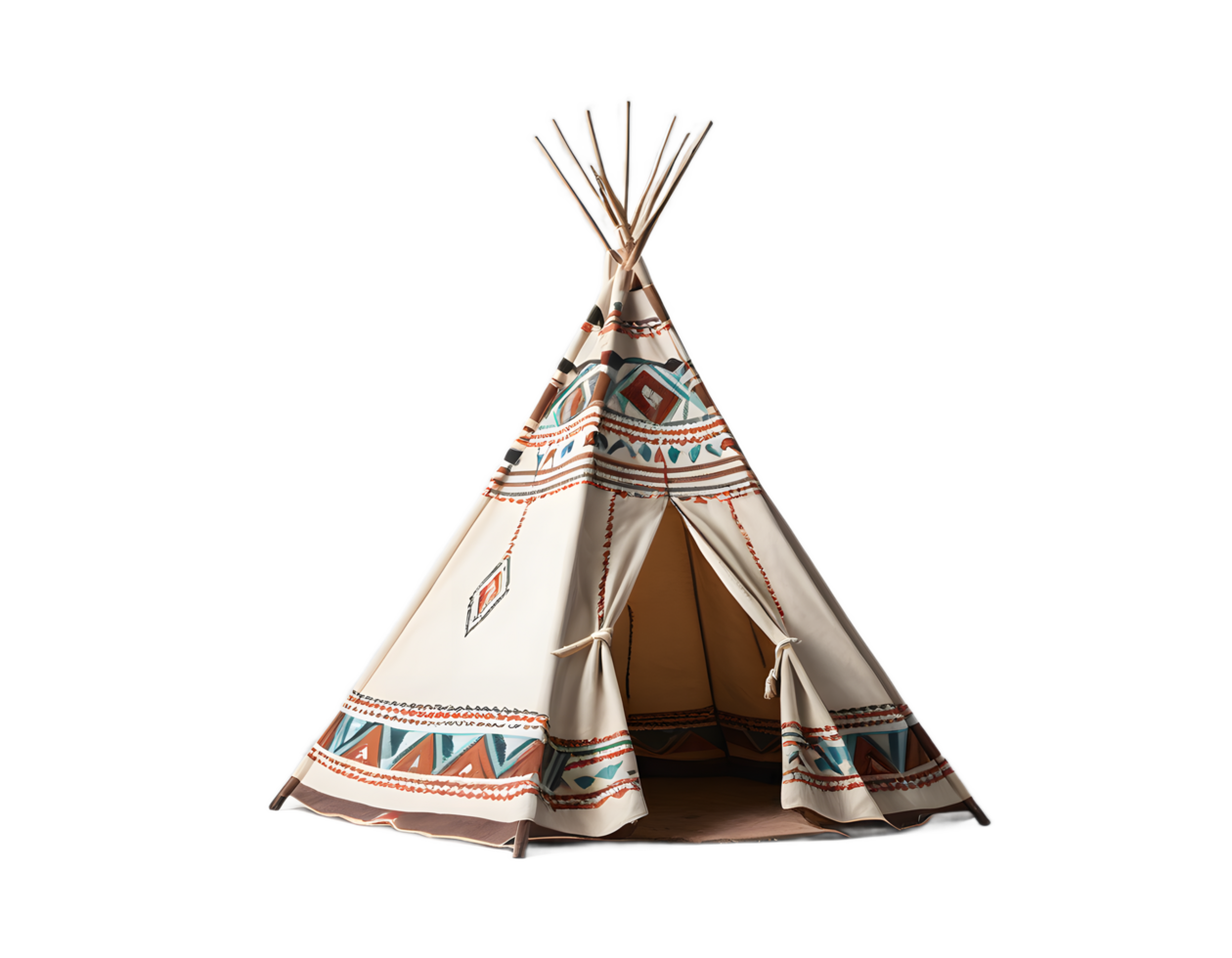 Colorful Native American Teepee with Transparent Background 54199698 PNG