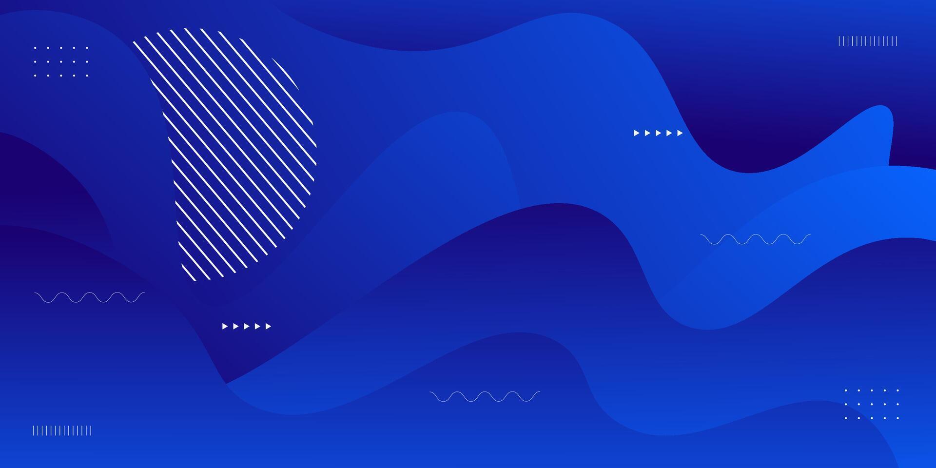 Abstract blue gradient wave background with simple shape elements. Colorful blue design. Elegant ...