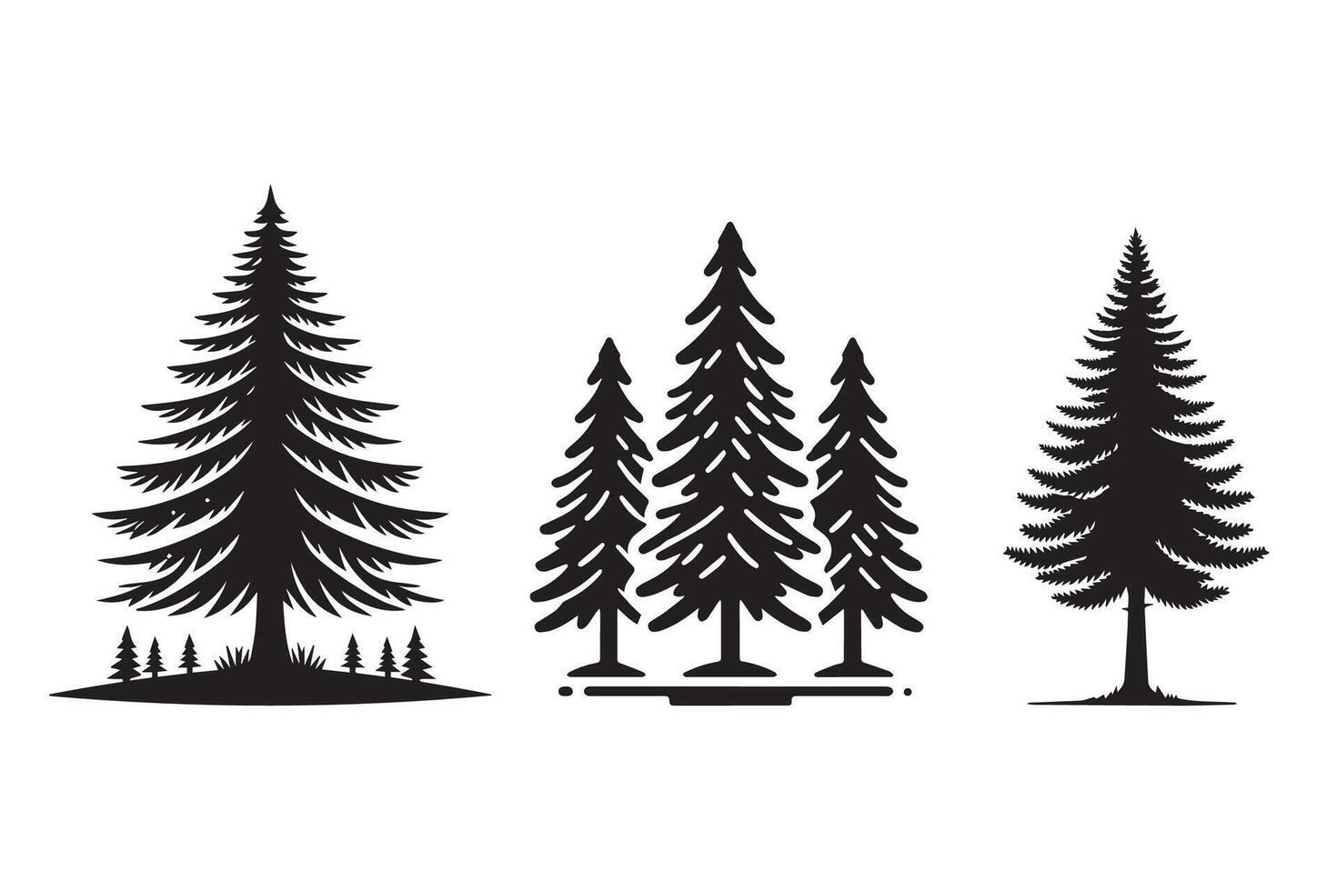 Pine Tree Silhouette Illustration 54200574 Vector Art at Vecteezy