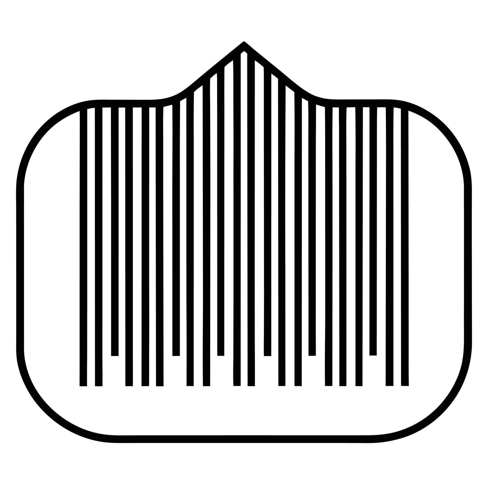 Abstract Barcode Pattern Rounded Rectangle Design Element 54223780 ...