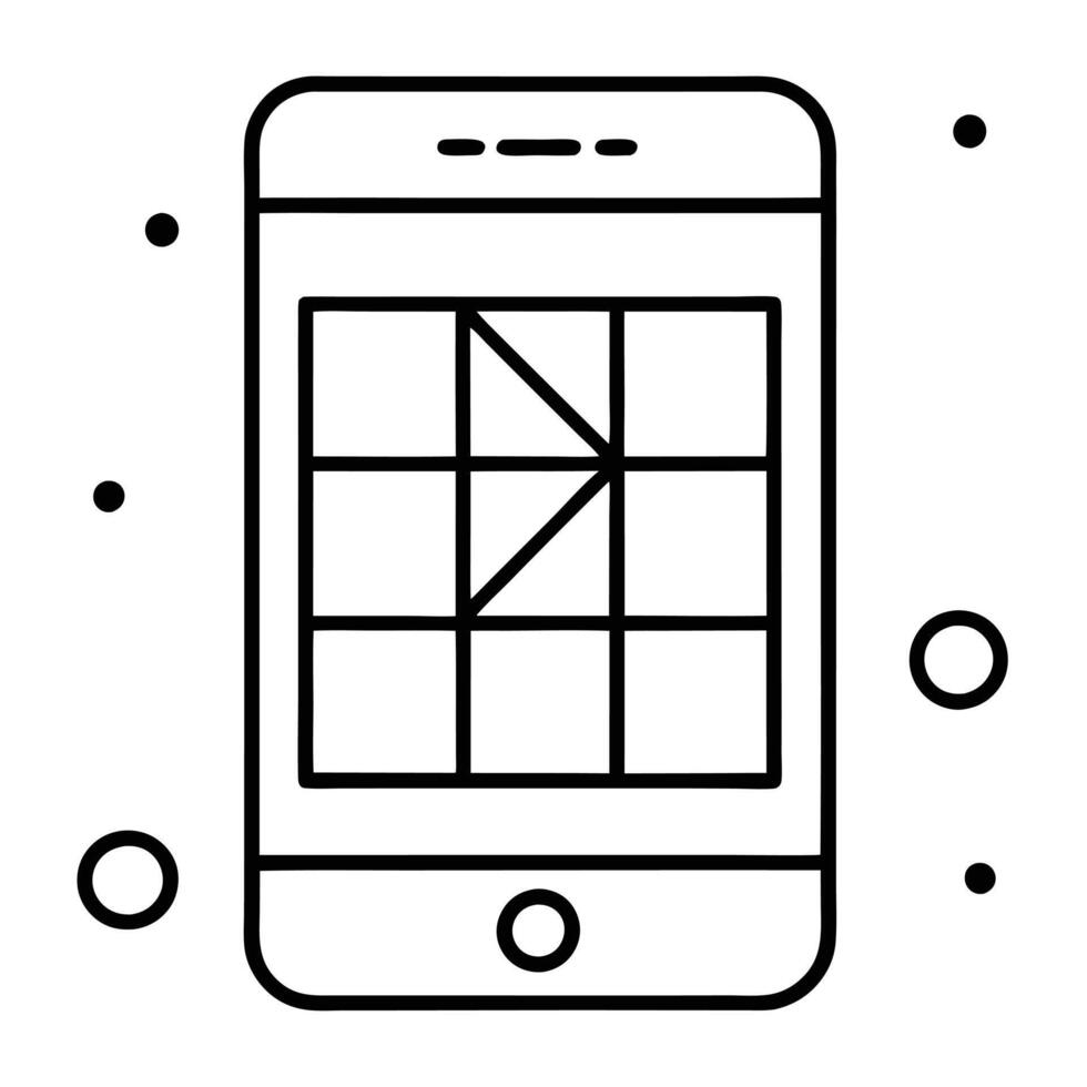 Mobile Phone Grid Puzzle Game App Design Interface 54223857 Vector Art ...