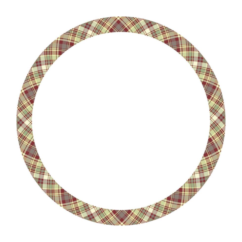 Circle borders and frames . Round border pattern geometric vintage frame design. Scottish tartan ...