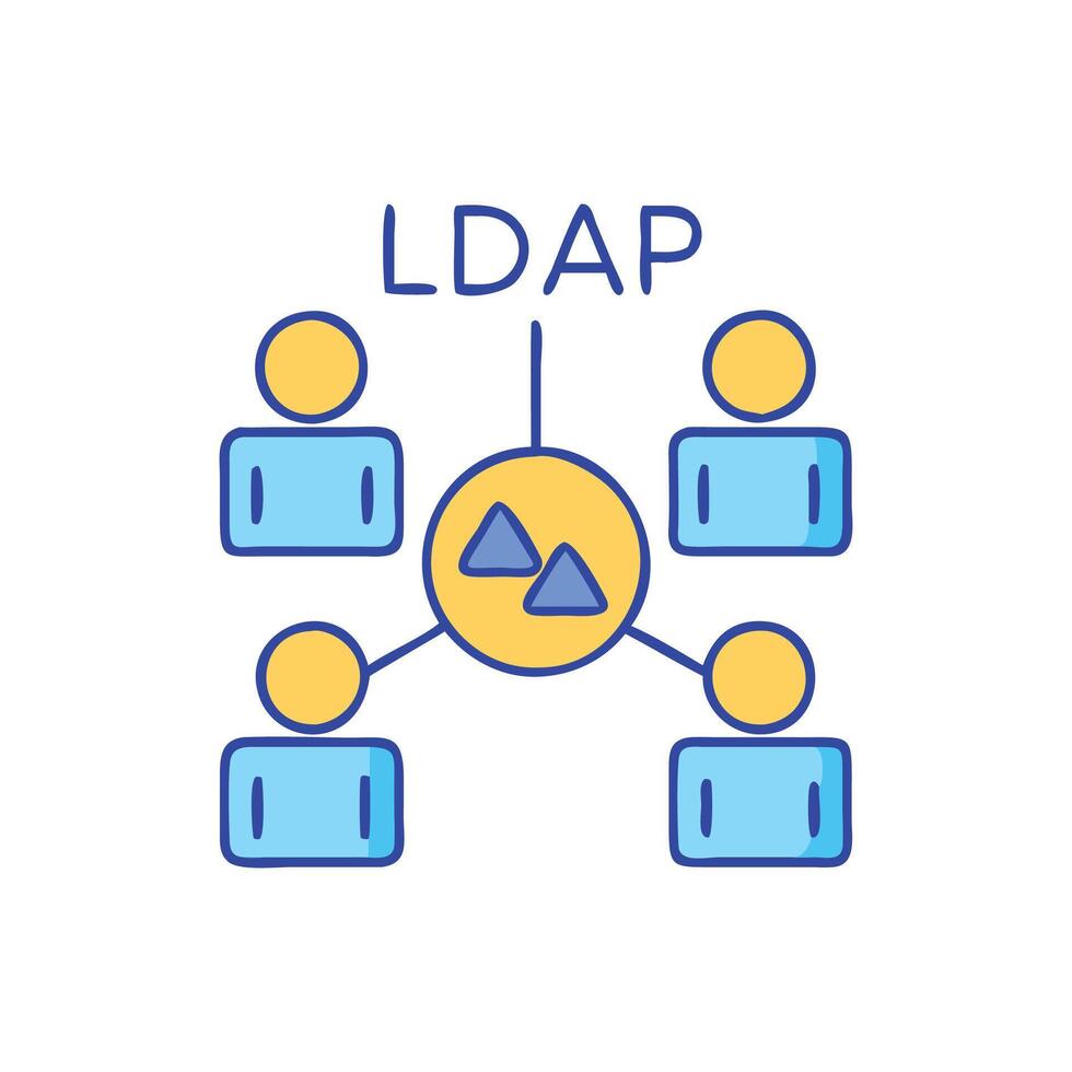 LDAP icono para directorio servicios 54228365 Vector en Vecteezy