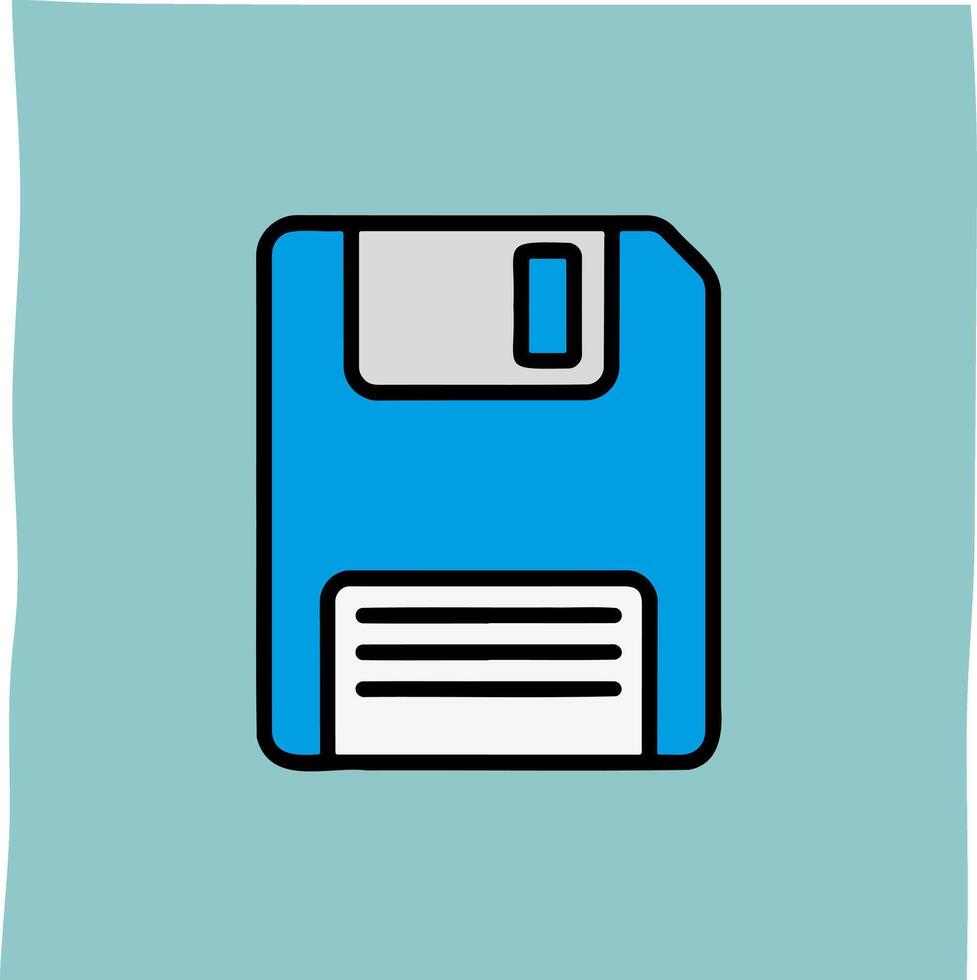 diskette storage icon illustration, suitable for data storage technology related content ...