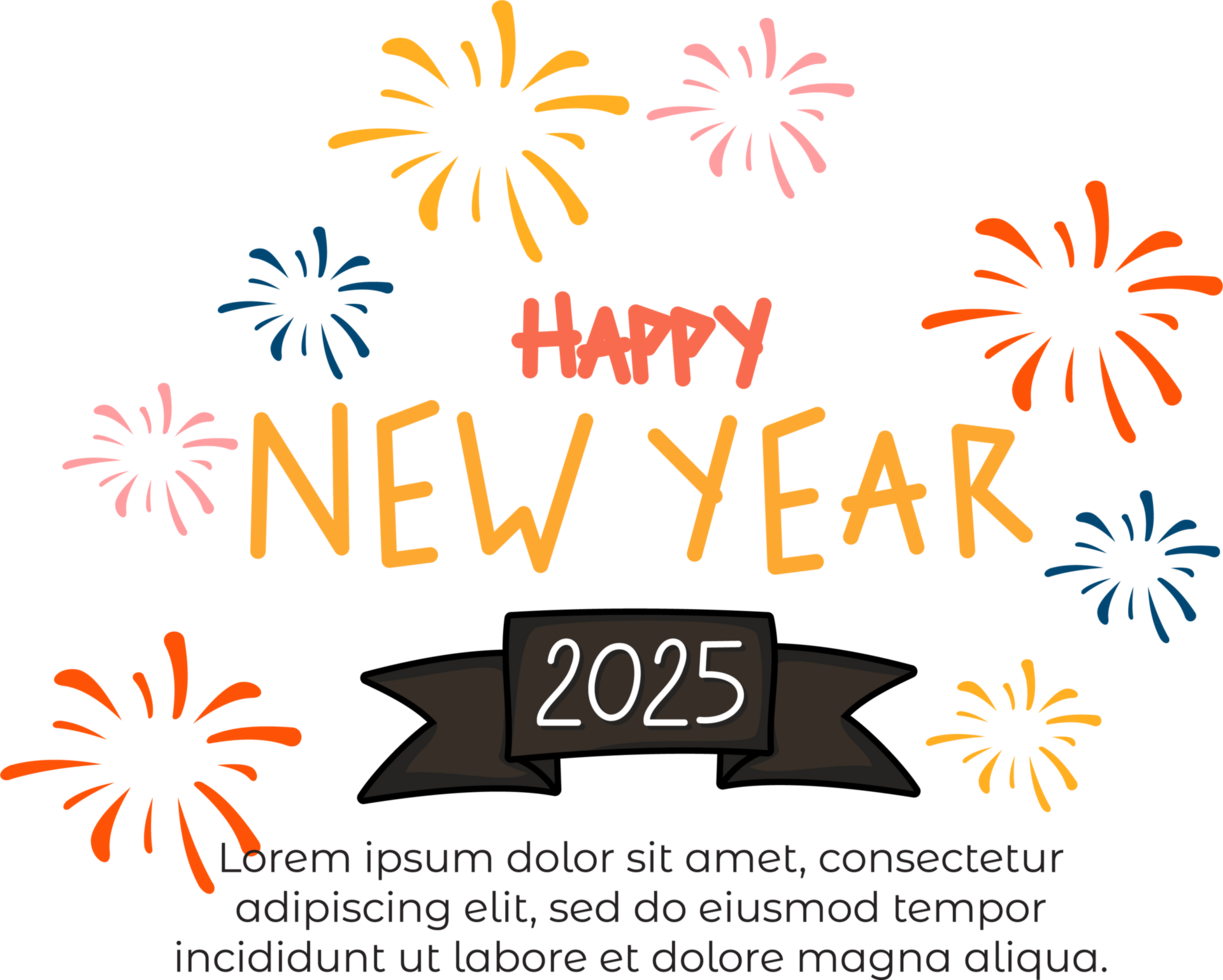 Flat Design New Year Greeting Card Template 54236398 Png