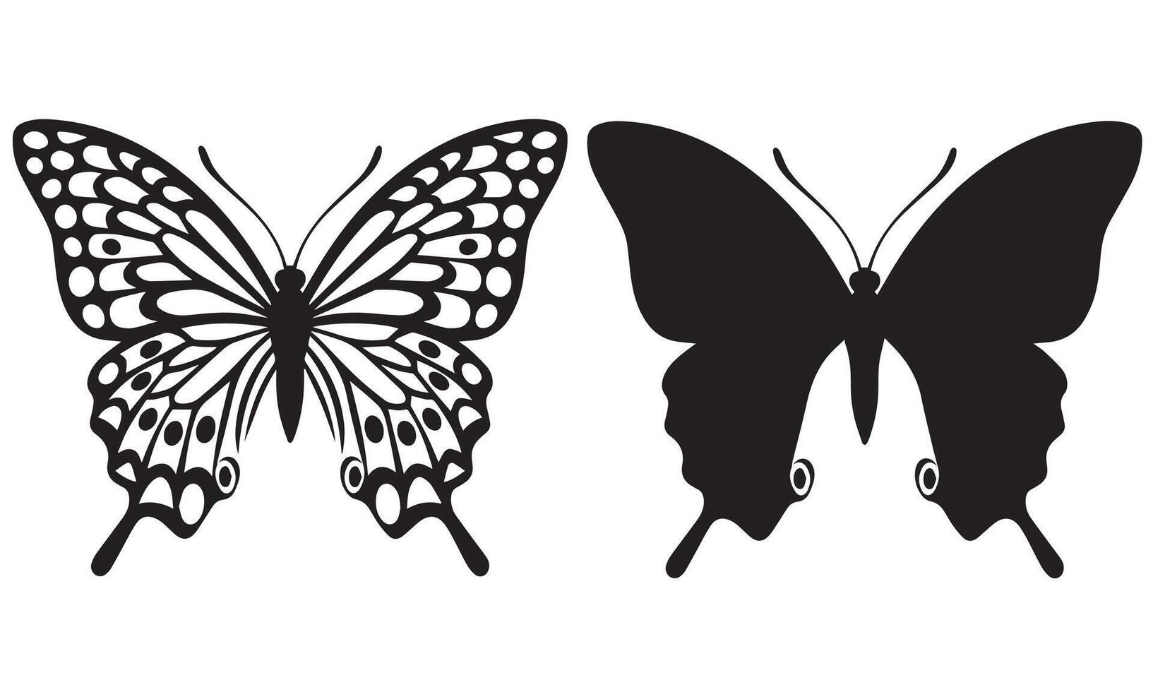 Assorted Butterfly Silhouette Designs With Unique Styles 54237616