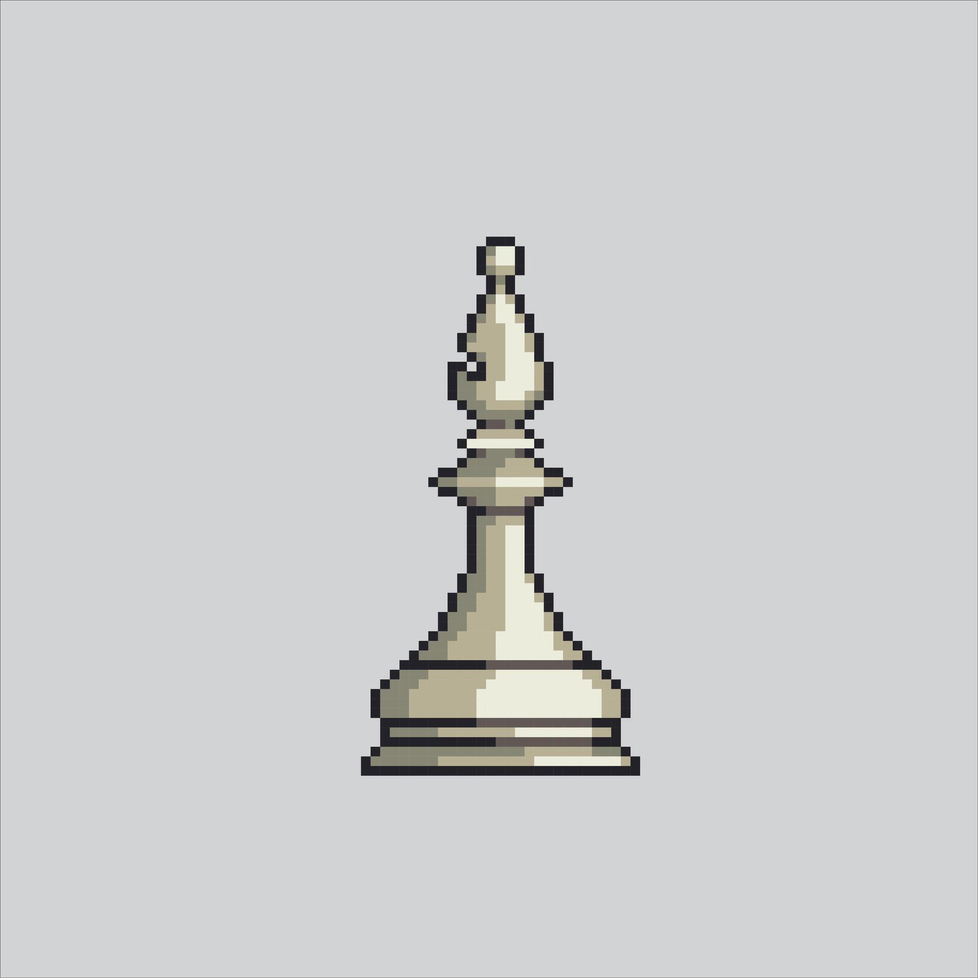 Pixel art illustration Chess Bishop. Pixelated Chess Piece. Chess ...