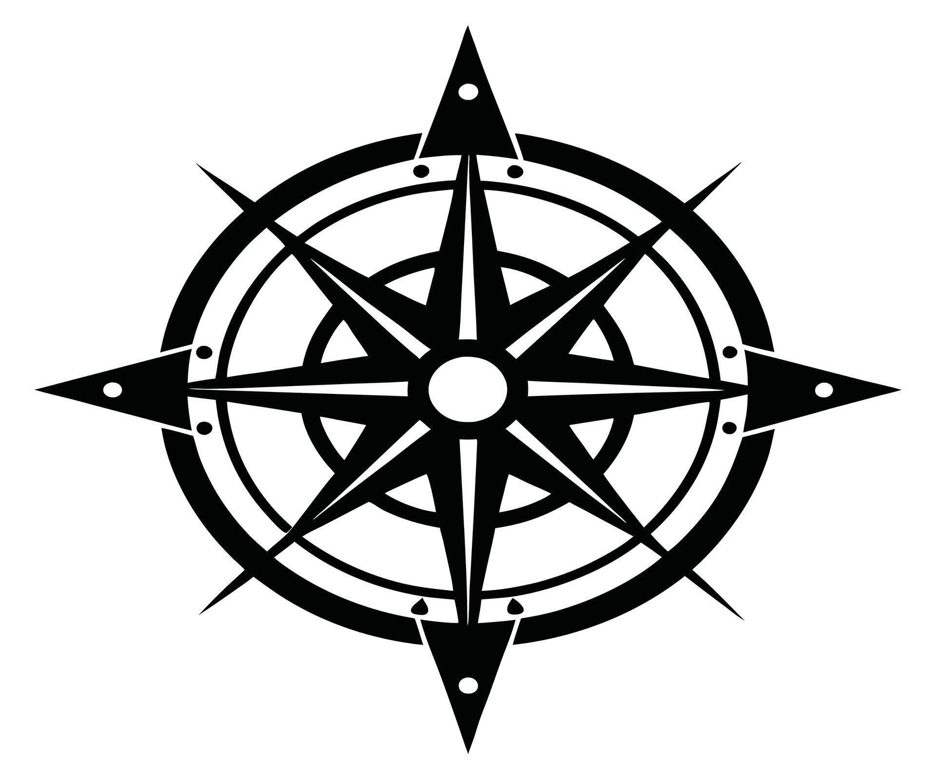 A Black And White Compass Rose On A White Background 54241097 Vector Art At Vecteezy