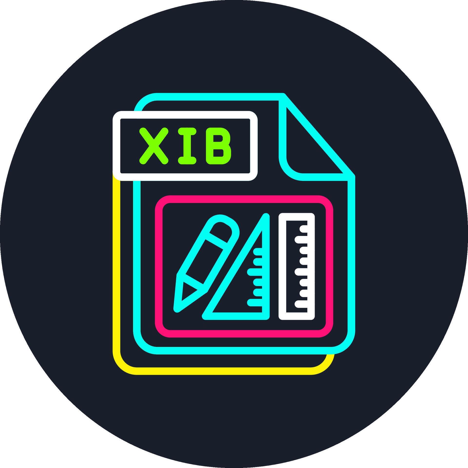 XIB Line Multi Color Design 54241404 Vector Art at Vecteezy