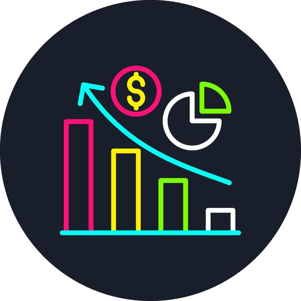 Pie Chart Line Multi Color Design 54242858 Vector Art at Vecteezy