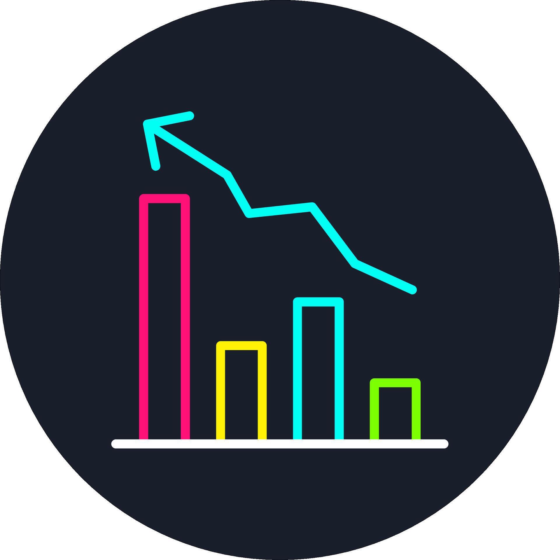 Bar Chart Line Multi Color Design 54244710 Vector Art at Vecteezy