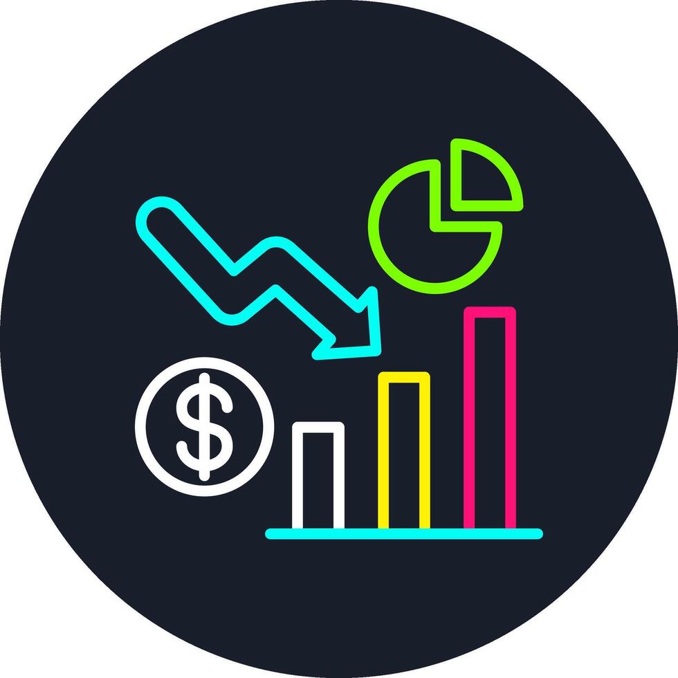 Pie Chart Line Multi Color Design 54245392 Vector Art at Vecteezy