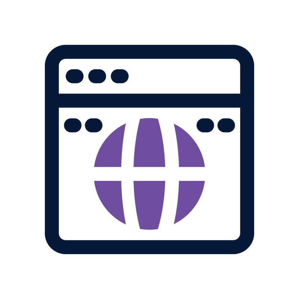 browser icon. dual tone icon for your website, mobile, presentation ...