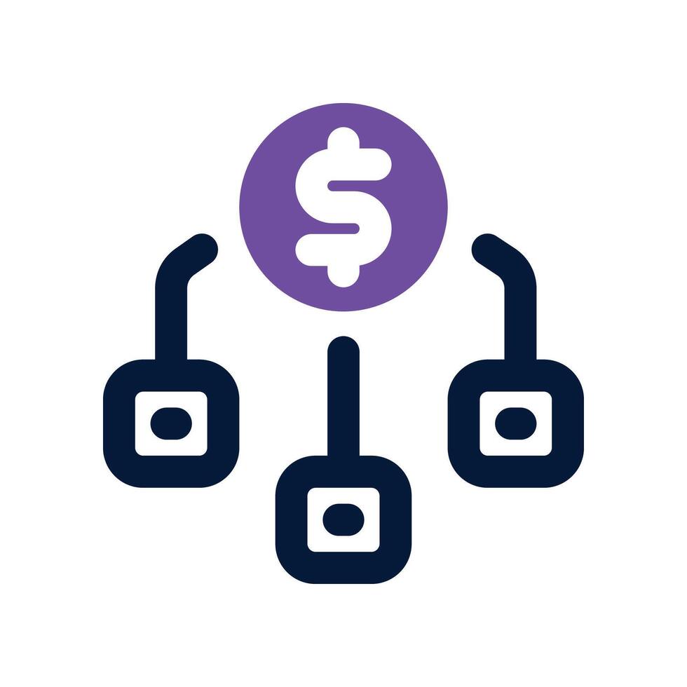 allocation icon. dual tone icon for your website, mobile, presentation ...