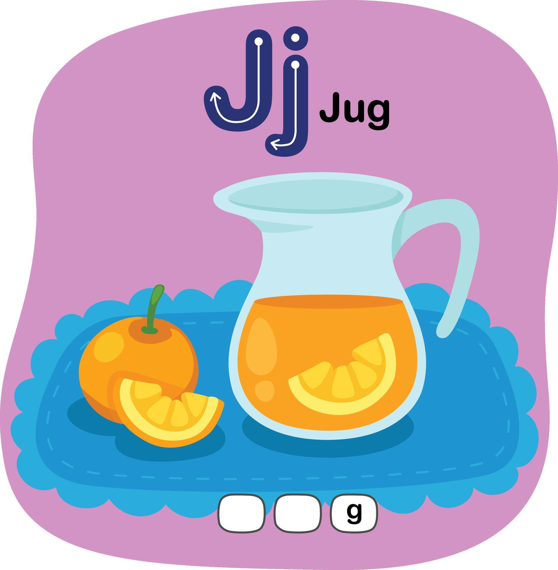 Illustration Isolated Alphabet Letter J-Jug 54266089 Vector Art at Vecteezy